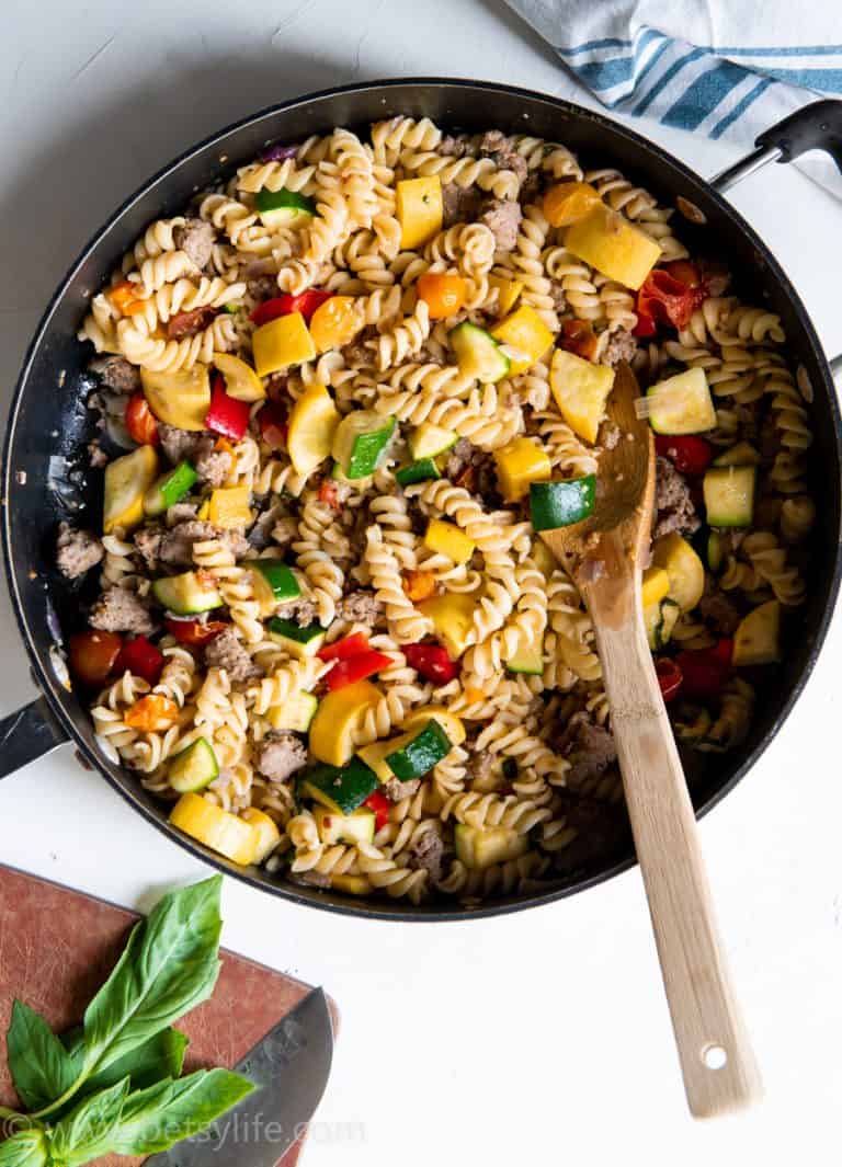 Turkey Sausage Pasta Primavera - Betsylife