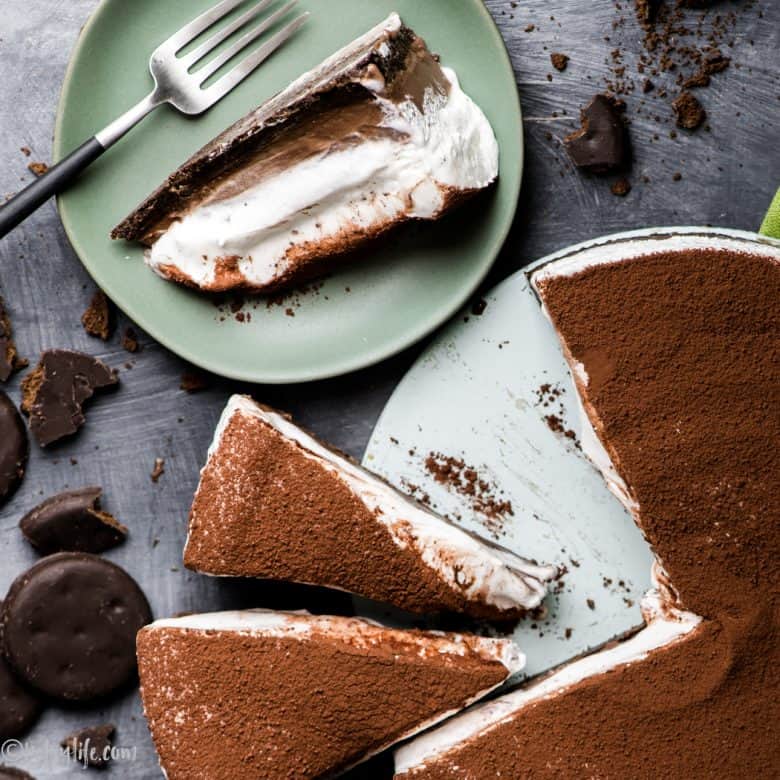 No Bake Thin Mint Pie - Betsylife