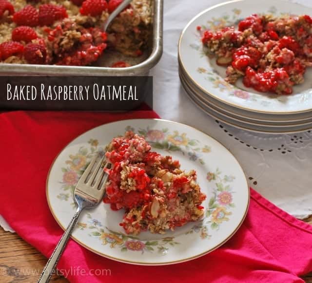 Baked Raspberry Oatmeal - Betsylife
