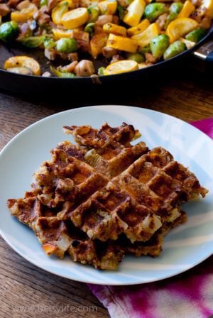 Leftover Stuffing Waffles and Turkey Vegetable Hash - Betsylife